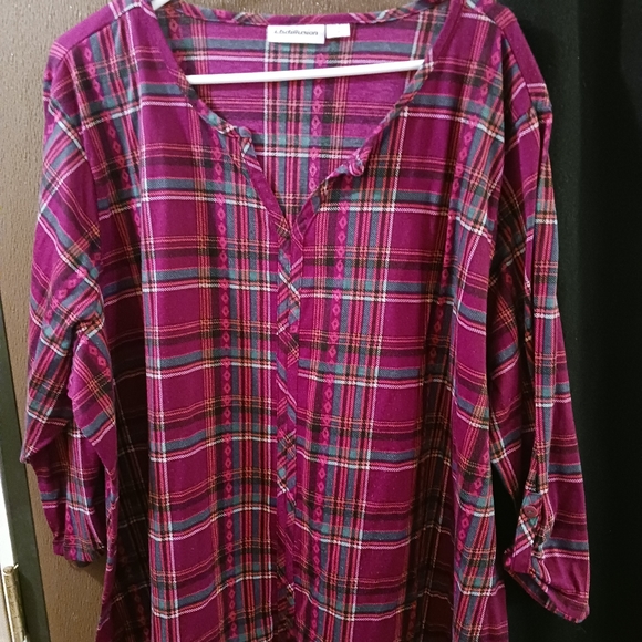 Tops | Ib Diffusion Purple Plaid Shirt | Poshmark
